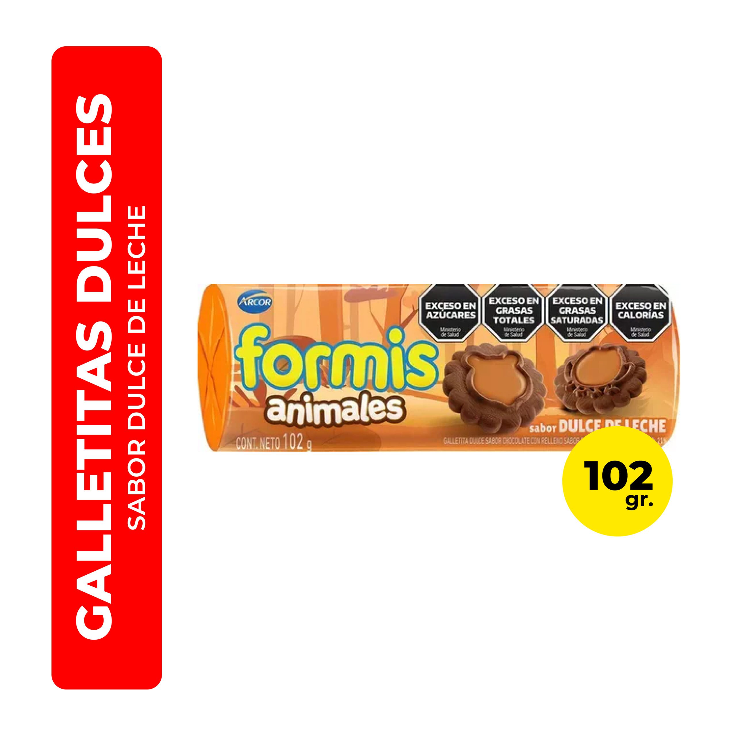 GALLETITAS FORMIS CHOCOLATE / DULCE DE LECHE 102G - El Ahorro Online