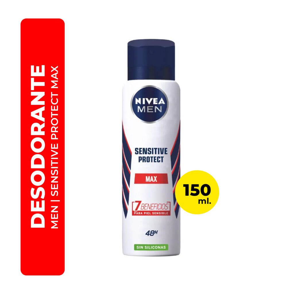 DESODORANTE ANTITRANSPIRANTE SENSITIVE PROTECT MAX NIVEA 150ML - El Ahorro Online