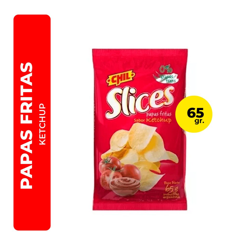 PAPAS FRITAS KETCHUP SLICES 65G - El Ahorro Online