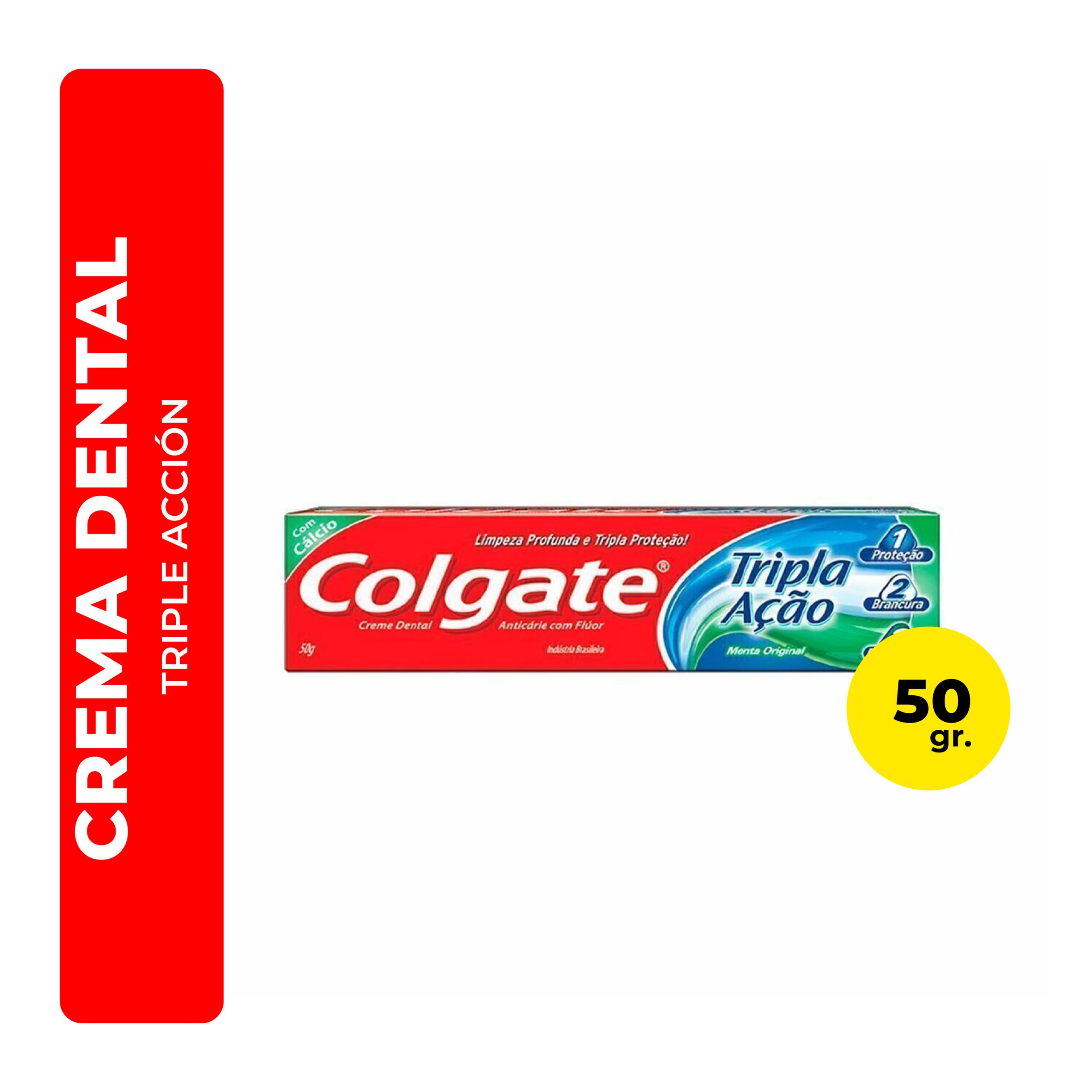 PASTA DENTAL COLGATE TRIPLE ACCION 50G - El Ahorro Online
