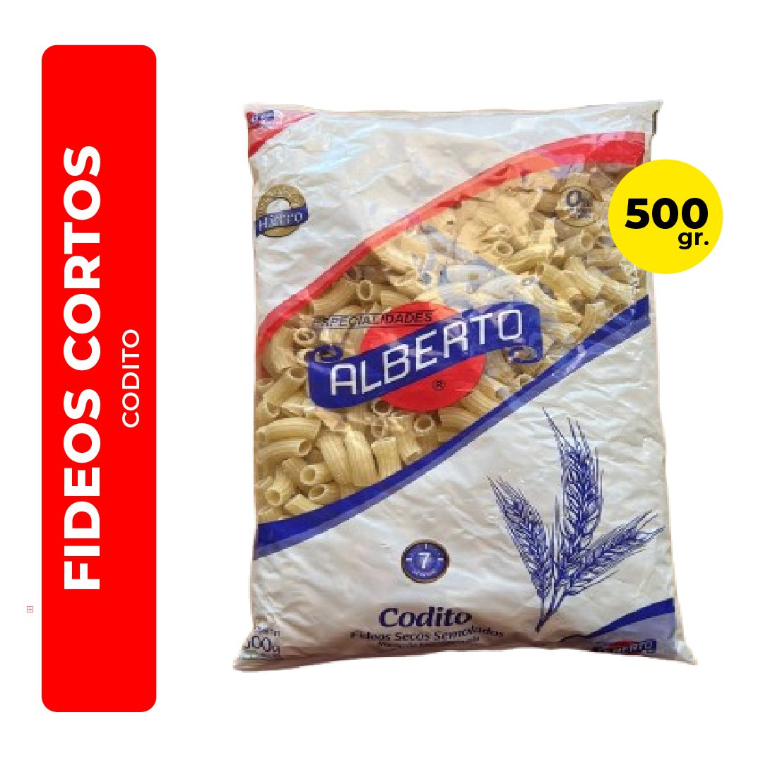 FIDEOS CODITO ALBERTO 500G - El Ahorro Online
